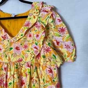 crown & ivy | Dresses | Crown Ivy Womens Short Puff Sleeve Maxi Dress ...